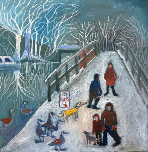 Winter on the Canal by Kate Collins | MASA-UK Art Gallery