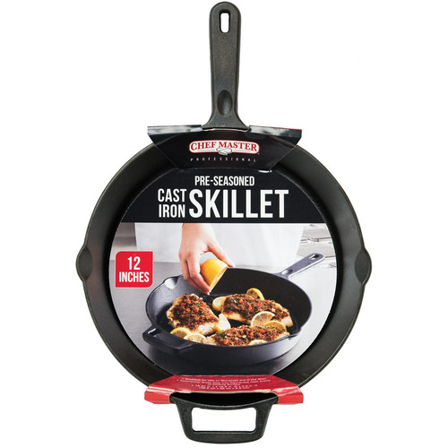 Chef Master 12" Pre-Seasoned Cast Iron Skillet | CincyRestaurant