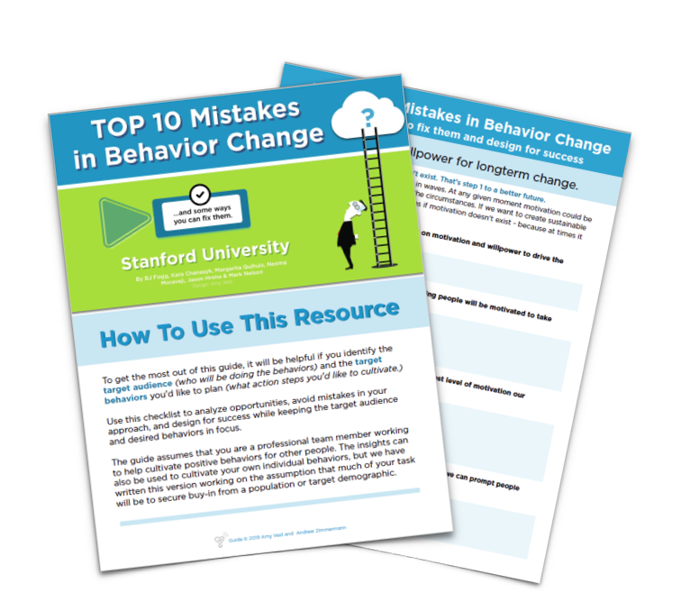 Avoiding The Top 10 Mistakes in Behavior Change