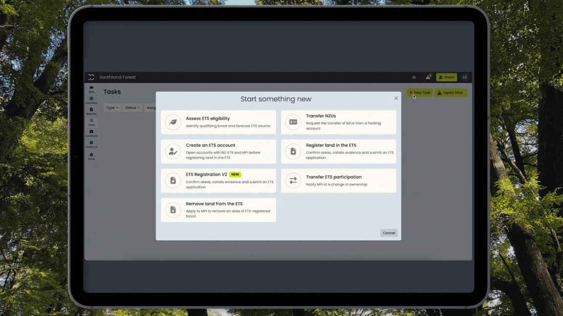 What's new? July 2025 - New task streamlines ETS registrations