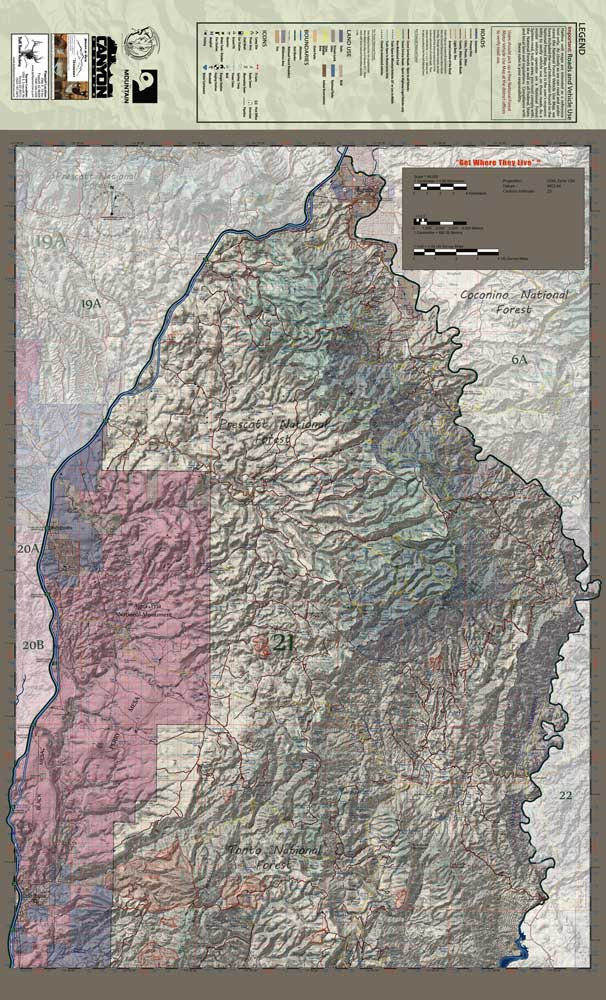 Arizona Hunt Unit 21 Map | Flatline Maps