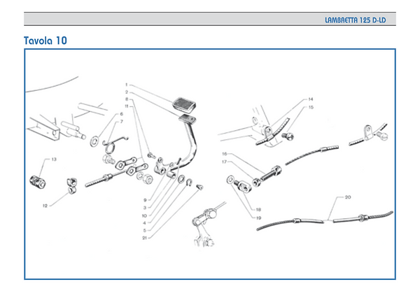 10 Lambretta LD 125 Rear brake | Scooter surgery