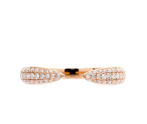NEW Pave Set Open Shank Diamond Wedding Stacking Band Ring | Kin Jewellery