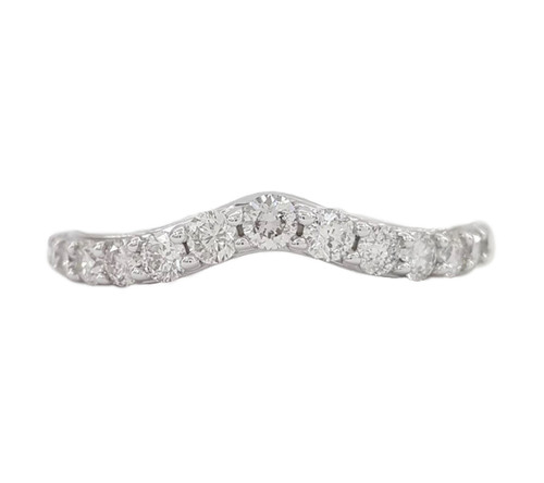 Platinum 1.60ctw Round Brilliant Diamond Curve Eternity Band Ring | Kin ...