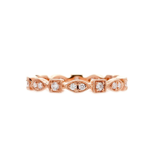 NEW Vintage Inspired Diamond Full Eternity, Wedding Stacking Band Ring ...