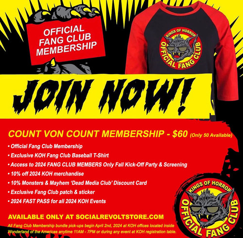 Fang Club 2024 - Count Von Count Membership | Kings of Horror TX
