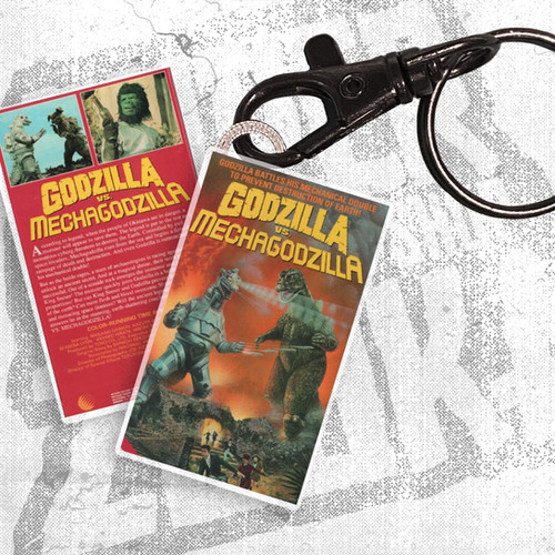 Godzilla vs Mechagodzilla Retro Mini-VHS cassette keychain | Superzooka