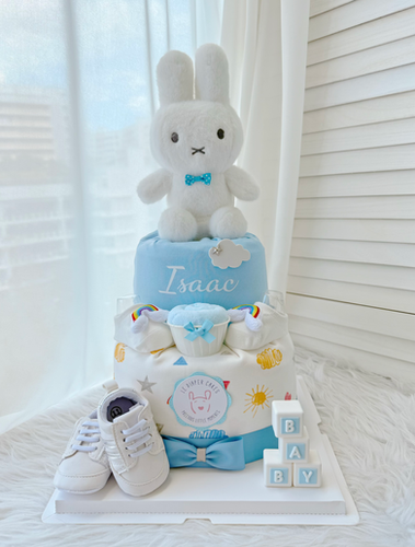 Two Tier Miffy Diaper Cake MF01 | LE Diaper Cakes