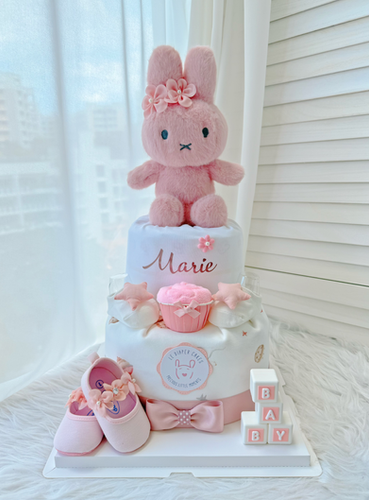 Two Tier Miffy Diaper Cake MF02 | LE Diaper Cakes
