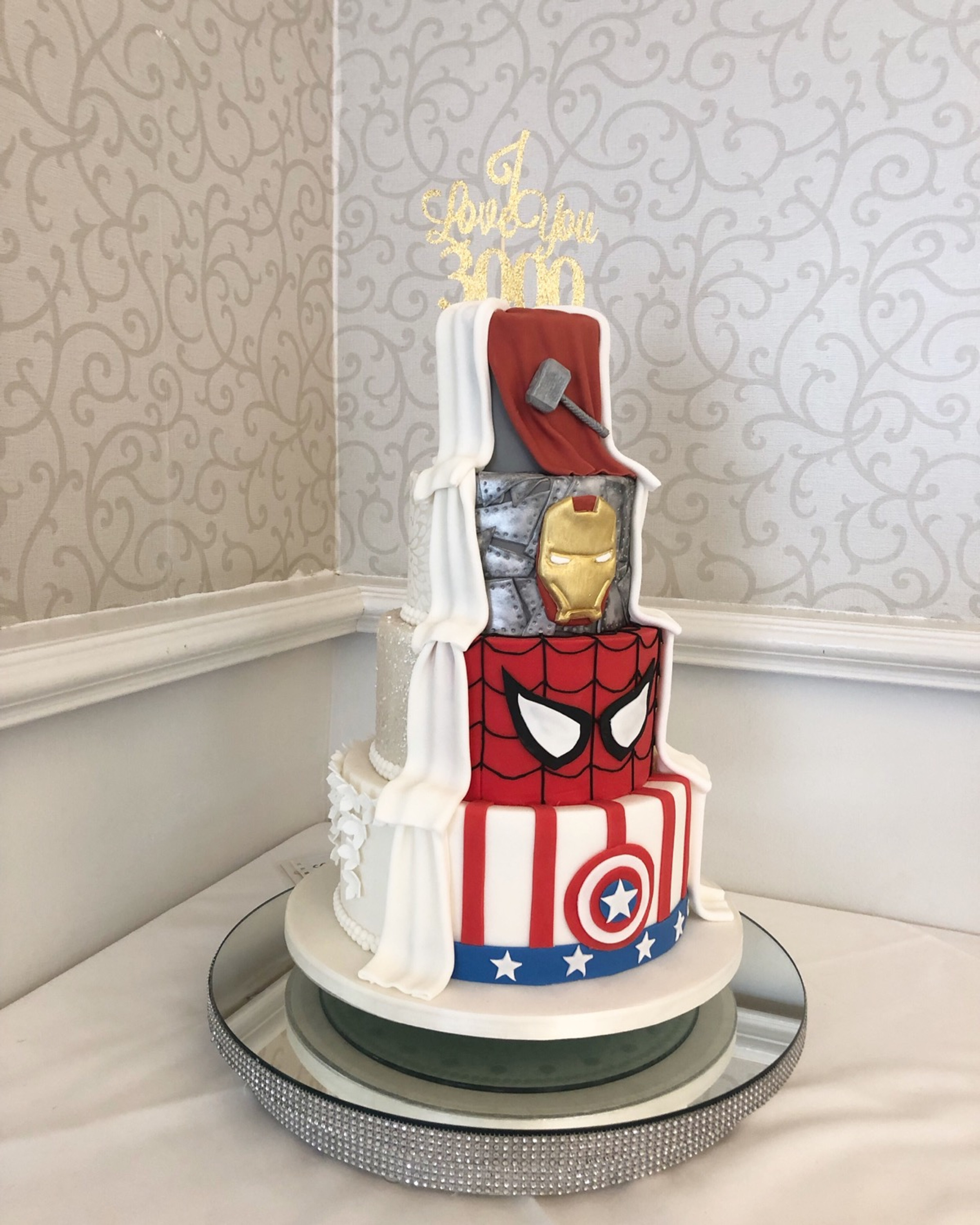 avengers wedding cake