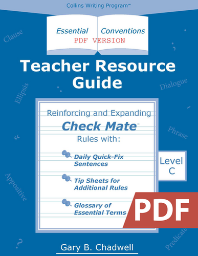 Essential Conventions Check Mate Teacher Resource Guide – Level C (Gr ...