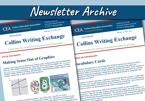 Collins Education Associates | Writing and Thinking Across the Curriculum