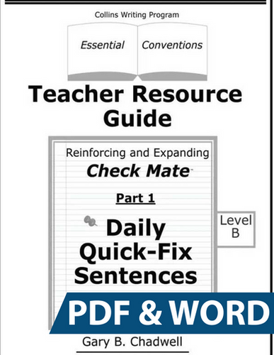 Daily Quick-Fix Sentences (PDF & Word) – Level B (Gr. 6-9) | Collins ...