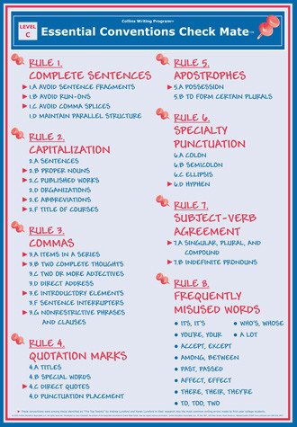 Essential Conventions Check Mate Poster – Level C (Gr. 9-12) | Collins ...