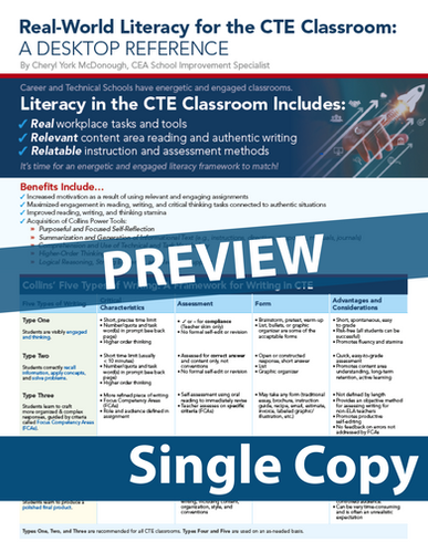 Real-World Literacy for the CTE Classroom: A Desktop Reference (Gr.6-12 ...