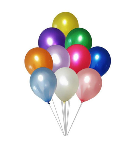 Tros 10 Gewone metallic Helium Ballonnen Zelf Kleuren en combi Kiezen ...