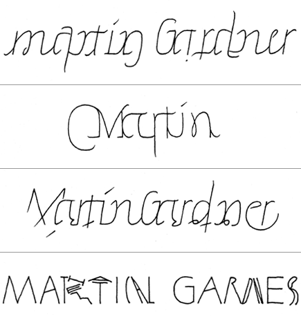Martin Gardner (Rotation, 1993) Martin Gardner (Reflection: top/bottom ...