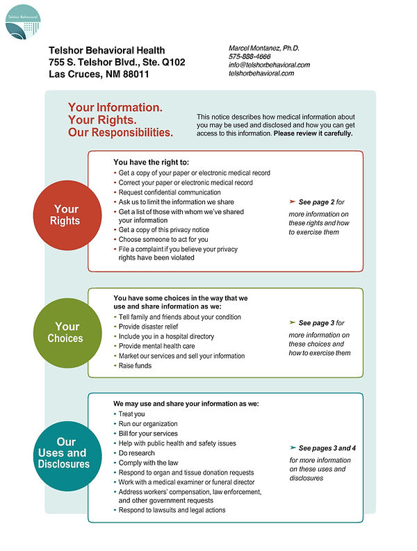 Client Rights | Telshor Behavioral Health