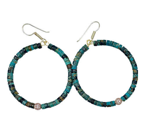Turquoise Hoop | Heather Ford Designs