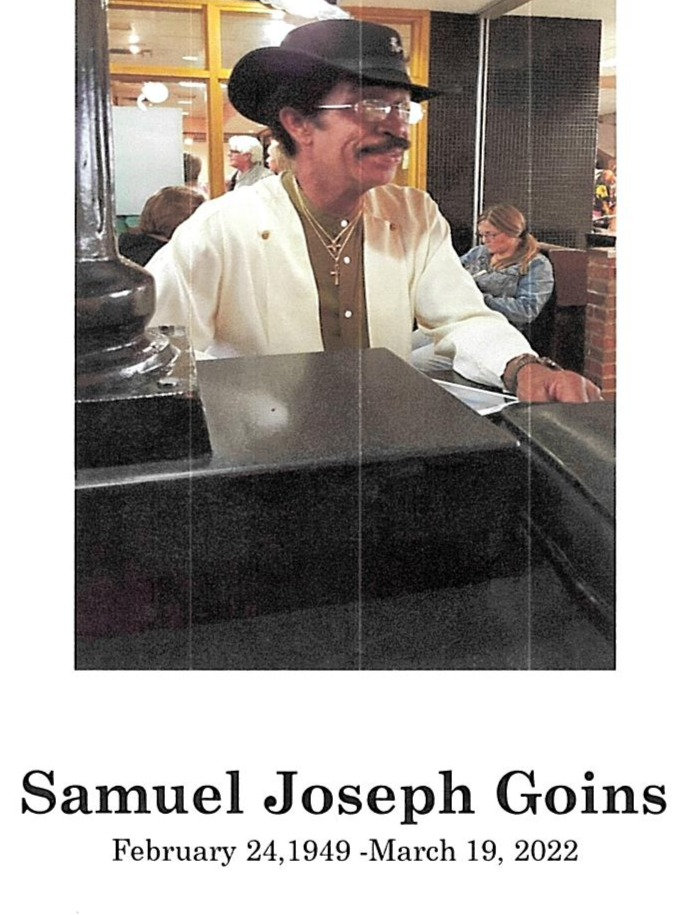 In Loving Memory of Samuel Joseph Goins
