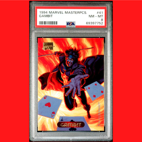 1994 Marvel Masterpieces #41 Gambit PSA 8 NMT | ANIMATION AMERICA