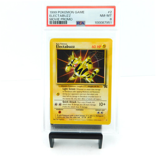 Electabuzz PSA 8 Movie Promo 1999 Pokemon Card #2 Black Star ...