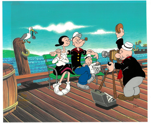Popeye the Sailor Limited Edition #1 Cel titled Park Bench | ANIMATION ...
