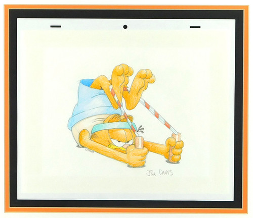 ORIGINAL Pencil Art Exercise Workout GARFIELD By JIM DAVIS Drawing ...