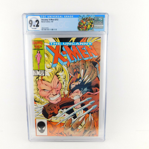 UNCANNY X-MEN #213 CGC 9.2 ( Wolverine vs Sabertooth) Custom Label ...