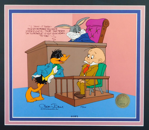 Dethpicable Courtroom Chuck Jones Cel Daffy Lawyer Bugs Bunny Judge ...