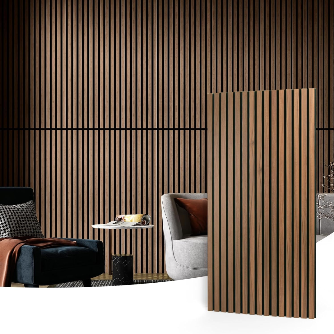 Art3d 2 Wood Slat Acoustic Panels for Wall and Ceiling