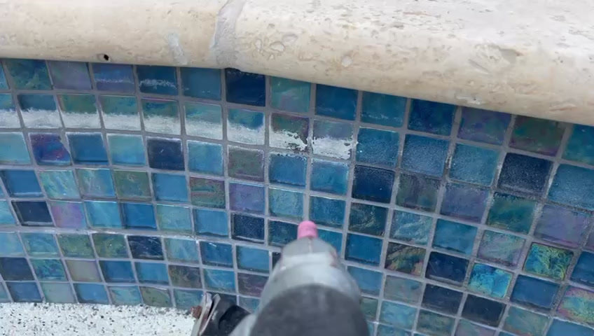 Recent Project: Blue Pool Tile Renovation in Katy, TX with Sand ...