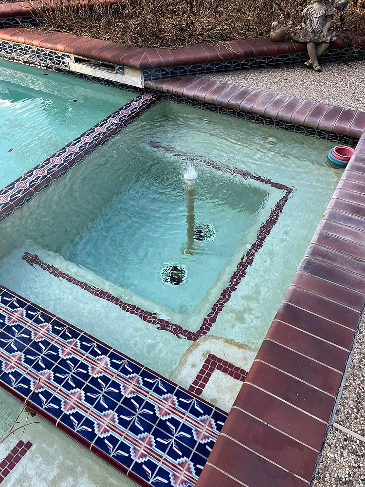 Replaster & Tile. Pool replaster with QuartzScapes Tahoe Blue and new ...