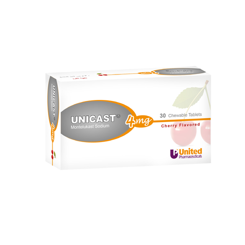 UNICAST 4MG CHEWABLE 30 TABLETS | IBN RUSHD PHARMACY