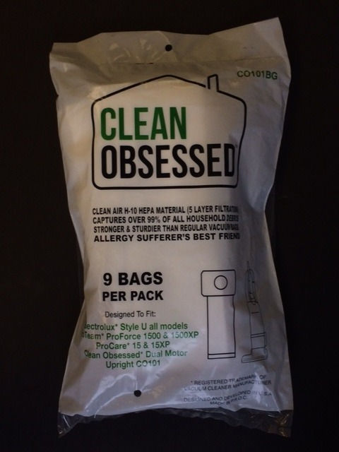 Clean Obsessed CO101 HEPA Filter Bags 9/pk | The House of Vacuums