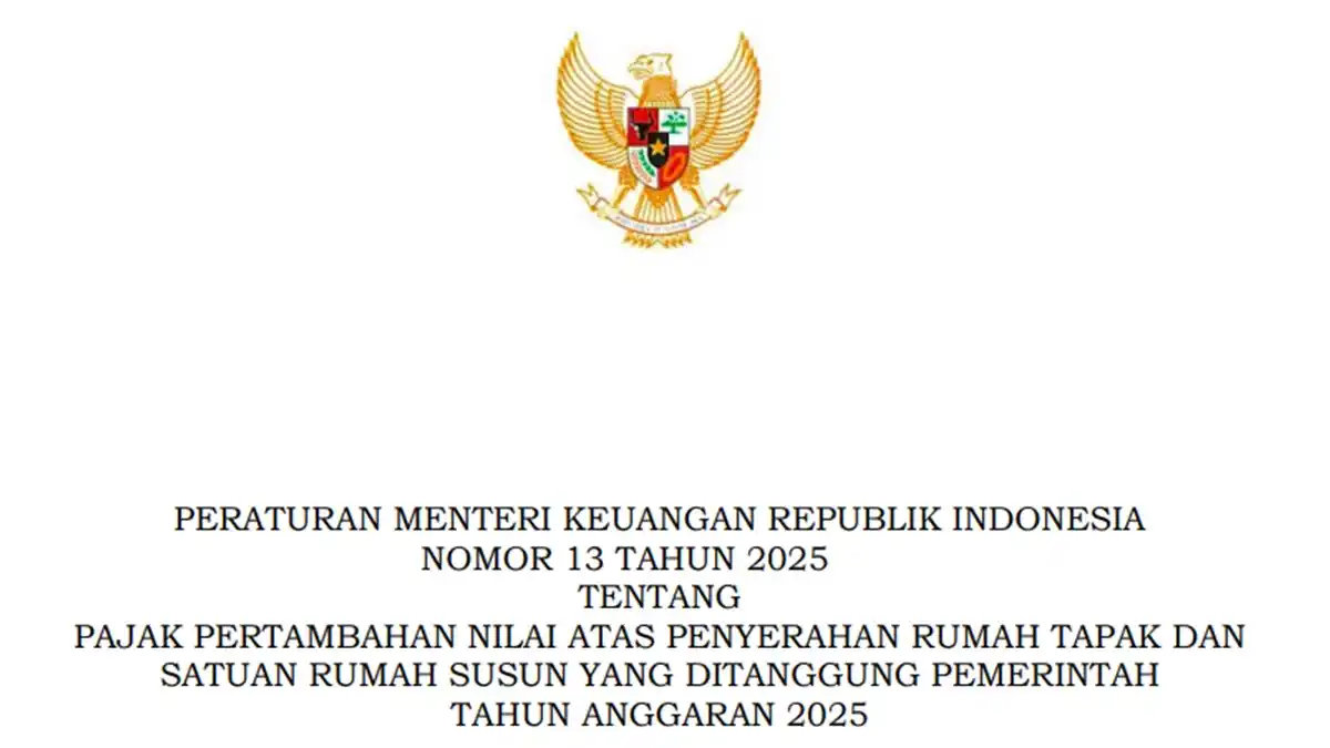Pemerintah Siapkan Insentif Rumah Tapak Lewat PMK Nomor 13 Tahun 2025 | MIB
