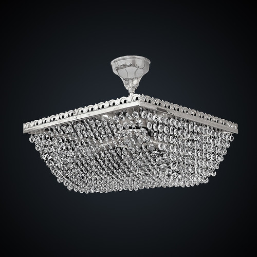 Crystal square flash mount L727/4/05 N with Swarovski crystals | berkanausa