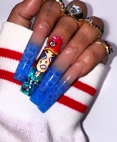 Trippy Water Monster (Acrylic Base) | Fluffy Potato