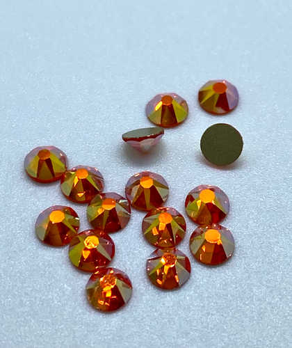 Flat back non hot-fix rhinestones cut 2088 SS20 Orange AB | Rhinestones ...