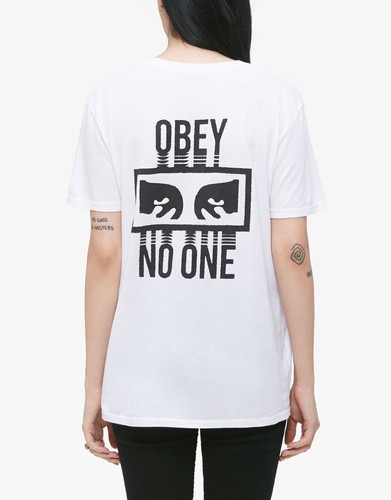 OBEY NO ONE CLASSIC TEE W. WHITE | streetcuture
