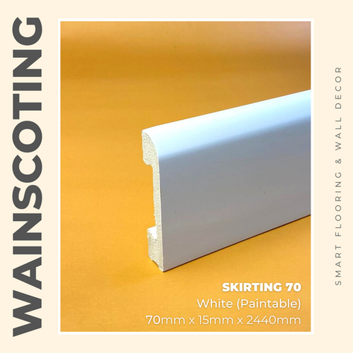 Wall Skirting 70mm - White | Smart Flooring