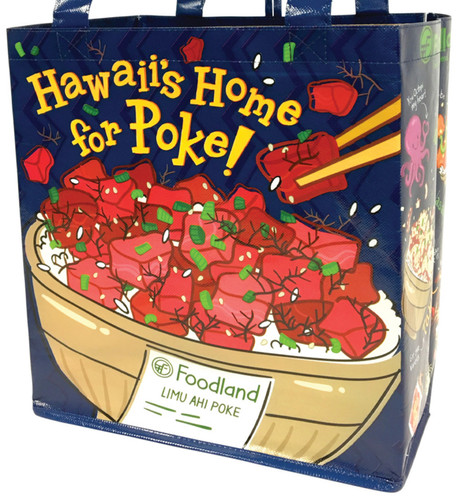 Foodland Insulated Blue Poke Tote Bag | Goodstuffhawaii