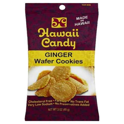 Hawaii Candy Ginger Wafer Cookies, 3 Oz | Goodstuffhawaii