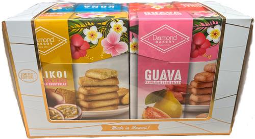 Diamond Bakery Hawaii Shortbread 4 Pack (Original, Lilikoi, Guava, Kona ...