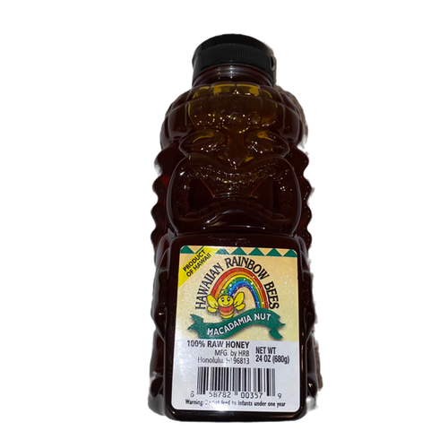 Hawaiian Rainbow Bees Macadamia Nut 100% Raw Honey 24oz | Goodstuffhawaii