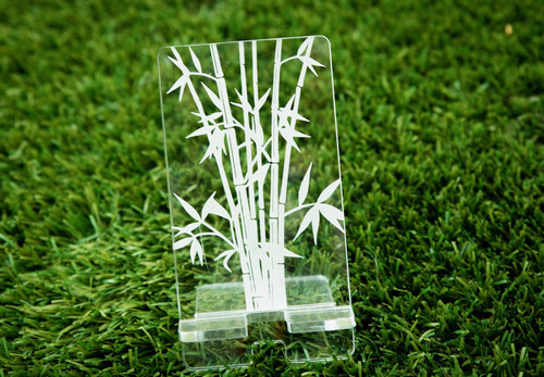 CARVEGLOW® Engraved Bamboo Tree Phone Stand | Wood and Paper Arts