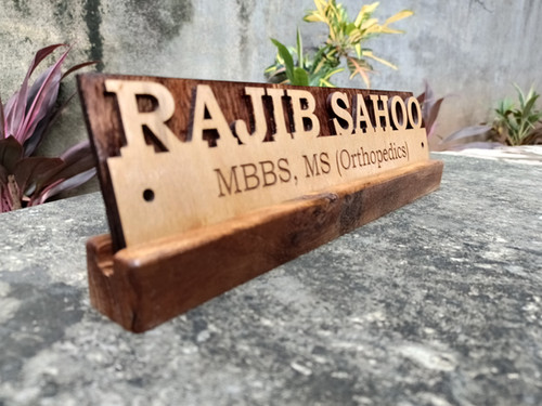 CARVEGLOW® Layered 3D Name and Engraved Designation Desk Nameplate with ...