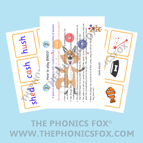 Digraph 'sh' bingo | The Phonics Fox