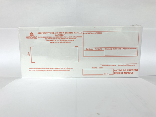 Hoja de Aviso Crédito | Haticoop