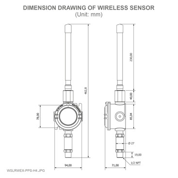 LoRaWAN Ex d Process Pressure Sensor